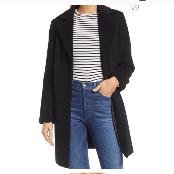 Express | Jackets & Coats | Express Long Black Trench Coat Blazer ...